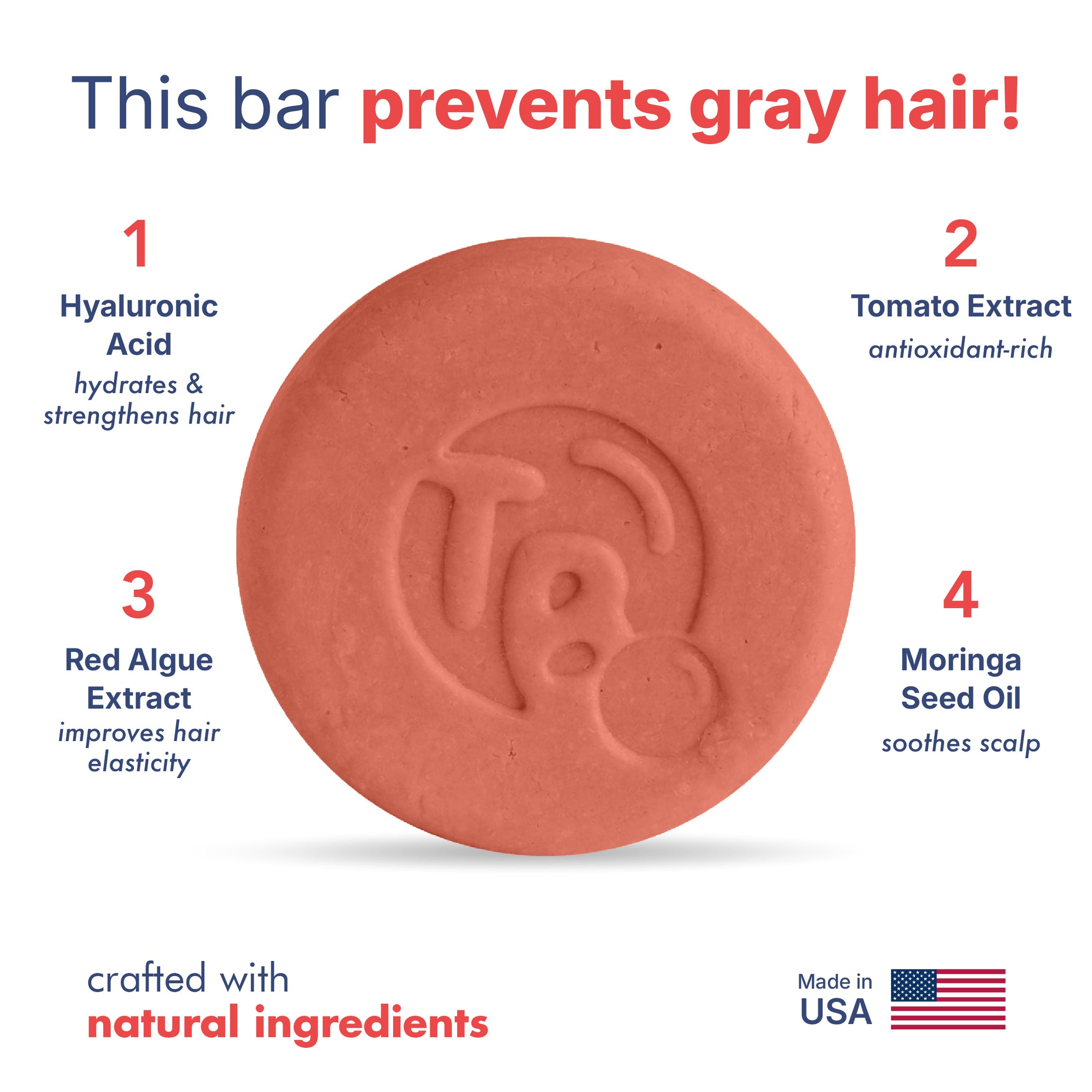Hyaluronic Acid + Tomato Extract Shampoo Bar - ANTI-AGING